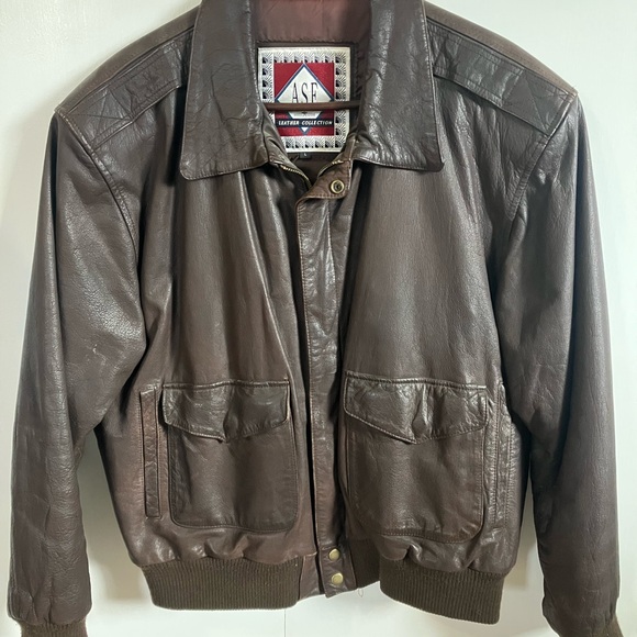 ASE | Jackets & Coats | Mens Vintage 8s Leather Bomber Jacket | Poshmark